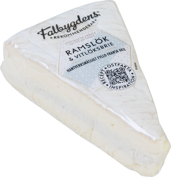 Ramslök & Vitlök brie vitmögelost 110 g | Falbygdens Ost